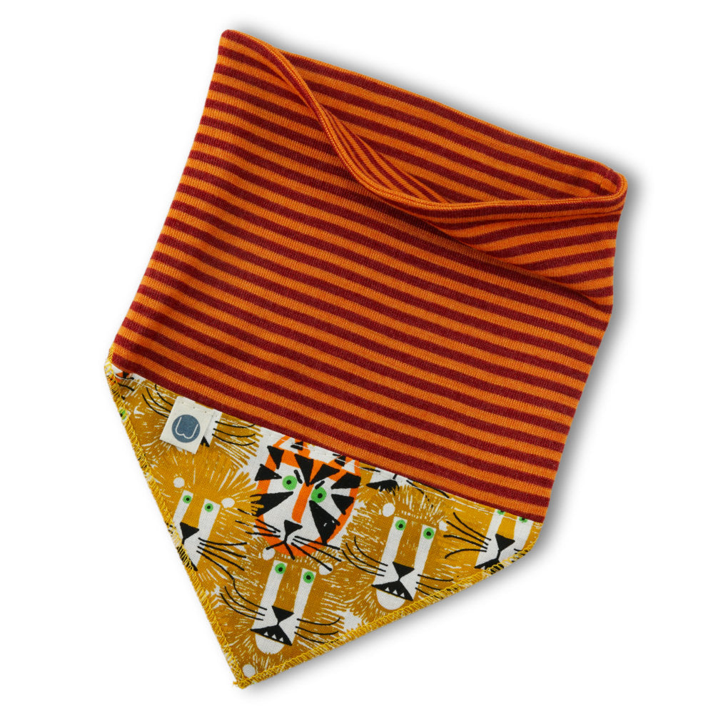 Woll Halstuch Schlupfsabberling Löwentigerling [Wolle/Seide] – Windelinge